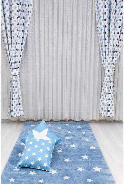 Odeon Halı Mavi Küçük Yıldızlı Halı