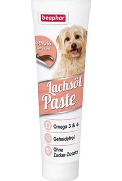 Beaphar Omega 3 & 6 Somonlu Köpek Pastası 100 gr Beaphar Omega 3 & 6 Somonlu Köpek Pastası 100 gr