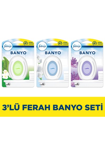 Febreze Hava Ferahlatıcı Banyo Oda Kokusu Temiz Çarşaf Ferahlığı&Lavanta&Dağ Esintisi Febreze Hava Ferahlatıcı Banyo Oda Kokusu Temiz Çarşaf Ferahlığı&Lavanta&Dağ Esintisi