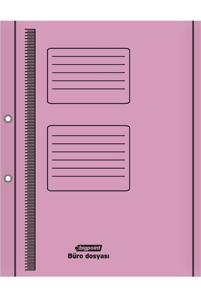 Bigpoint Büro Dosyası Tam Kapak Pembe 25'li Paket