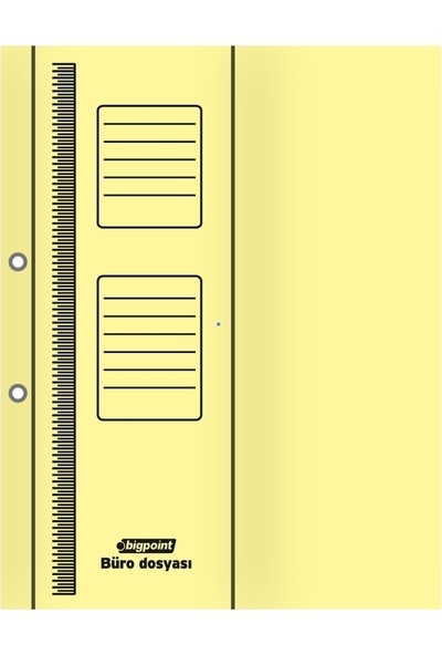 Bigpoint Büro Dosyası Yarım Kapak Sarı 25'li Paket