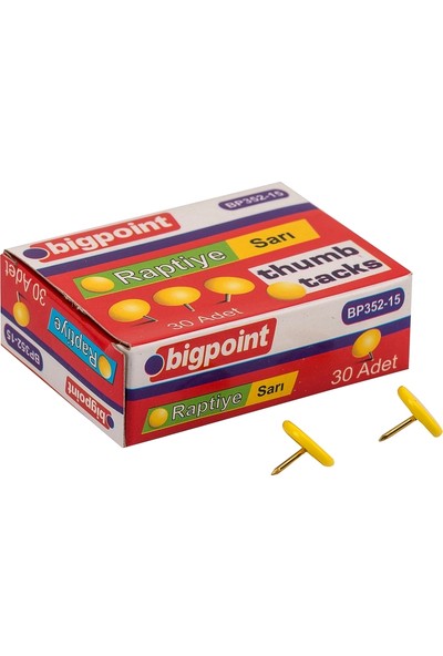 Bigpoint Renkli Raptiye Sarı 10'lu Kutu