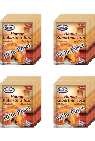 Kenton Hamur Kabartma Tozu 10'lu 4'lü Kenton Hamur Kabartma Tozu 10'lu 4'lü
