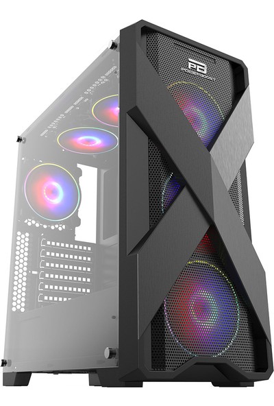 PowerBoost VK-E03C USB 3.0 ATX Mesh Ring Rainbow Fan Siyah Kasa (PSU Yok) PowerBoost VK-E03C USB 3.0 ATX Mesh Ring Rainbow Fan Siyah Kasa (PSU Yok)