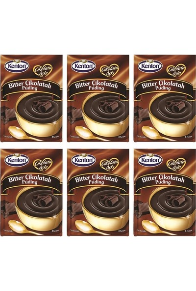 Kenton Puding Çikolata Aşkı Çikolatalı Bitter 100 gr 6'lı