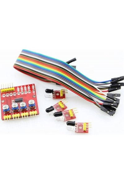 Arduino 4'lü Çizgi Izleyen Sensör Seti 4 Way Tracking Module