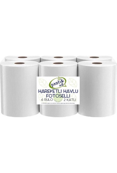 Pratiksoft 21 cm Fotoselli Hareketli Kağıt Havlu 6 Rulo Pratiksoft 21 cm Fotoselli Hareketli Kağıt Havlu 6 Rulo