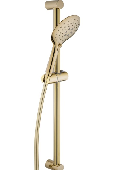 Artema Shine Round 3f A4570223 Sürgülü El Duşu Takımı Altın