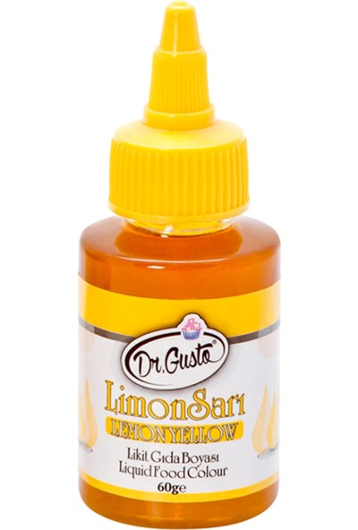 Dr Gusto Su Bazlı Limon Sarı Likit Gıda Boyası Dr Gusto Su Bazlı Limon Sarı Likit Gıda Boyası