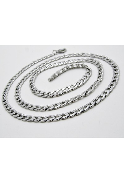 Takı Dükkanı Gemici Erkek Çelik Zincir Kolye Ince 4mm eck06 Takı Dükkanı Gemici Erkek Çelik Zincir Kolye Ince 4mm eck06