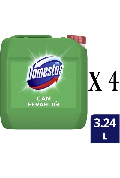 Domestos Çam Ferahlığı Yoğun Kıvamlı Çamaşır Suyu 3240 ml x 4 Domestos Çam Ferahlığı Yoğun Kıvamlı Çamaşır Suyu 3240 ml x 4