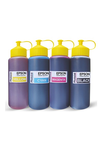 Baskistan For Epson Claria ve L Serisi Yazıcılar İçin Uyumlu 4 x 500 ml Mürekkep Seti Baskistan For Epson Claria ve L Serisi Yazıcılar İçin Uyumlu 4 x 500 ml Mürekkep Seti