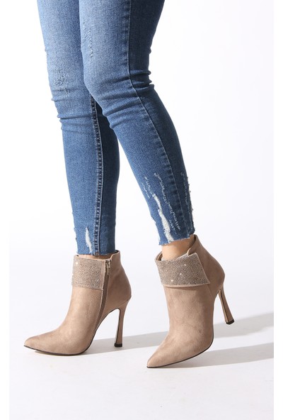 Rovigo Plus Vizon Suet Kadın Bot