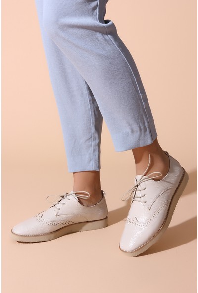 Rovigo Plus Ten Kırışık Rugan Kadın Babet