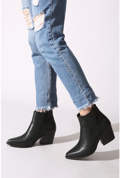 Rovigo Plus Siyah Cilt Kadın Bot