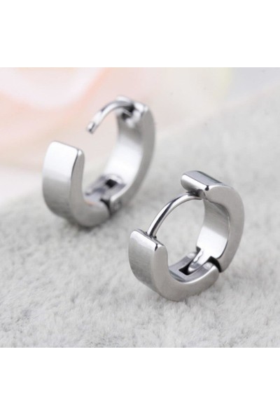 Takı Dükkanı Ince Düz Halka Unisex Erkek Çelik Küpe Çifti 3 mm 2 Renk Mse8 Takı Dükkanı Ince Düz Halka Unisex Erkek Çelik Küpe Çifti 3 mm 2 Renk Mse8