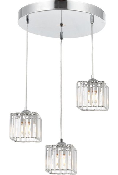 Eray Aydınlatma Ery 3729-48-03 Krom Kare 3 Lü Avize