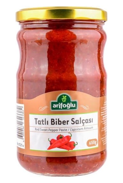 Arifoğlu Biber Salçası 650g (Tatlı) Arifoğlu Biber Salçası 650g (Tatlı)