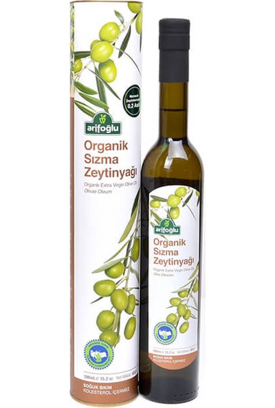 Arifoğlu Organik Zeytinyağı 500 ml (Soğuk Sıkım) Arifoğlu Organik Zeytinyağı 500 ml (Soğuk Sıkım)