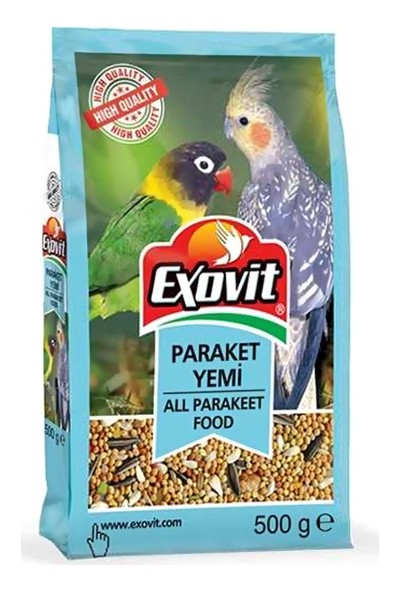 Exovit Paraket Kuşu Yemi Vitaminli Papağan Yemi 500 gr Exovit Paraket Kuşu Yemi Vitaminli Papağan Yemi 500 gr