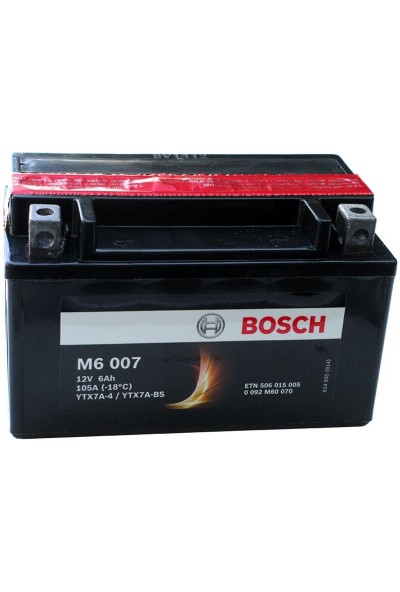 Bosch Motosiklet Aküsü M6 007 M6 6 YTX7A-BS Bosch Motosiklet Aküsü M6 007 M6 6 YTX7A-BS