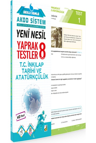 Damla Yayınevi Akıllı Damla T.c. Inkılap Tarihi ve Atatürkçülük Yaprak Testler - 8. Sınıf Damla Yayınevi Akıllı Damla T.c. Inkılap Tarihi ve Atatürkçülük Yaprak Testler - 8. Sınıf