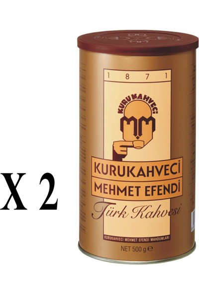 Kurukahveci Mehmet Efendi Türk Kahvesi Teneke 500 gr x 2 Adet