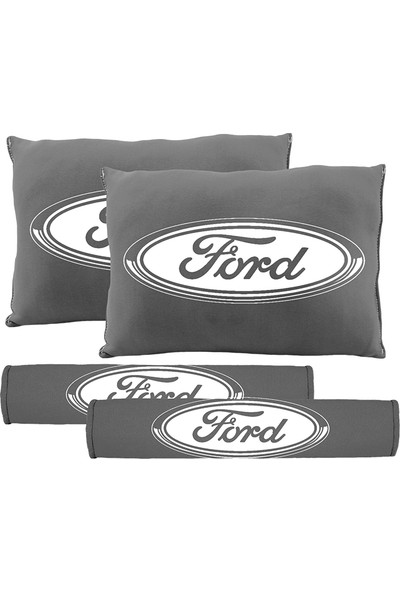 BT Ford Logolu Boyun Yastığı Ve Kemer Pedi Gri BT Ford Logolu Boyun Yastığı Ve Kemer Pedi Gri