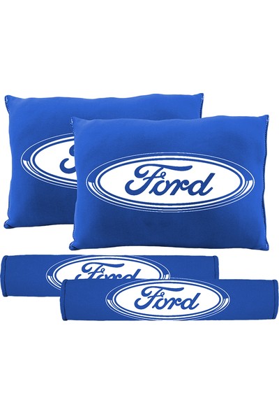 BT Ford Logolu Boyun Yastığı Ve Kemer Pedi Mavi BT Ford Logolu Boyun Yastığı Ve Kemer Pedi Mavi