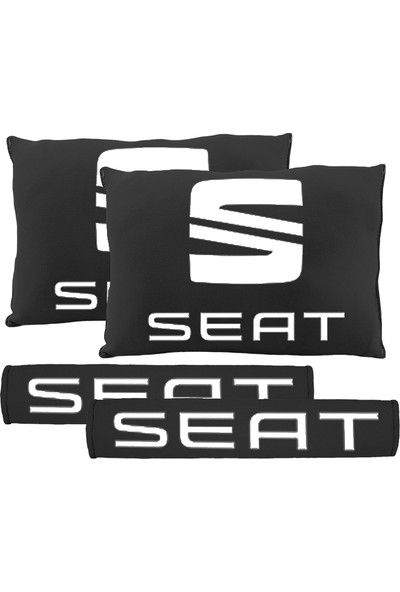BT Seat Logolu Boyun Yastığı Ve Kemer Pedi Siyah BT Seat Logolu Boyun Yastığı Ve Kemer Pedi Siyah