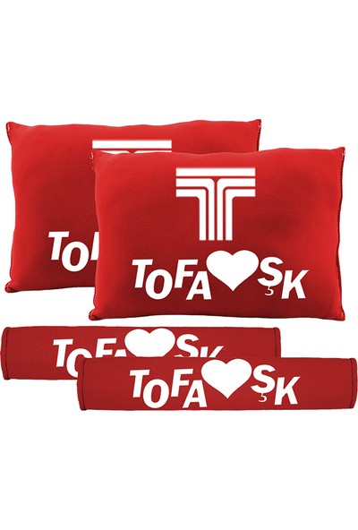 BT Tofaşk Logolu Boyun Yastığı Ve Kemer Pedi Kırmızı BT Tofaşk Logolu Boyun Yastığı Ve Kemer Pedi Kırmızı