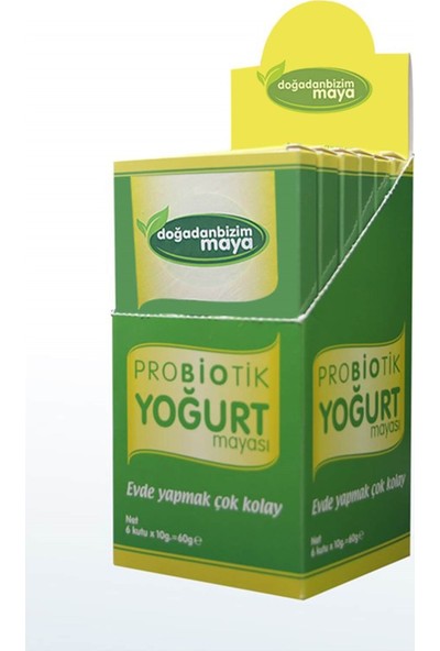 Doğadan Bizim Probiotik Yoğurt Mayası 6 Kutu Doğadan Bizim Probiotik Yoğurt Mayası 6 Kutu