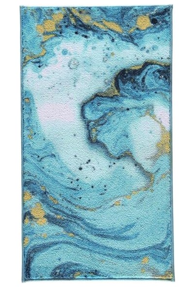 Confetti Marblıng 80 x 140 Turkuaz Banyo Halısı