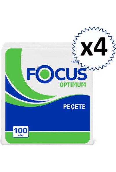 Focus Optimum Peçete 100'LÜ 4 Paket Focus Optimum Peçete 100'LÜ 4 Paket