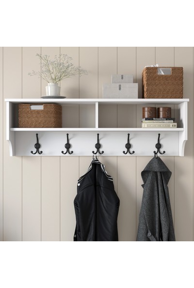 Rani P2 Modern Portmanto Duvar Askısı Beyaz Vestiyer Rani P2 Modern Portmanto Duvar Askısı Beyaz Vestiyer