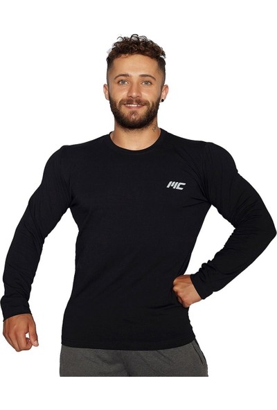 Musclecloth Basic Uzun Kollu T-Shirt Siyah Musclecloth Basic Uzun Kollu T-Shirt Siyah