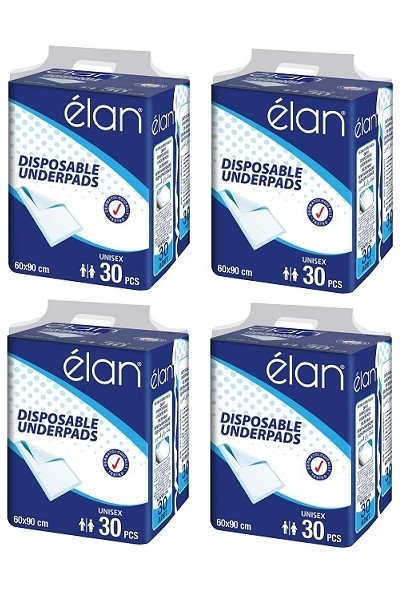 Elan Köpek Çiş Pedi 60 cm x 90 cm 30'lu 4 Paket Elan Köpek Çiş Pedi 60 cm x 90 cm 30'lu 4 Paket