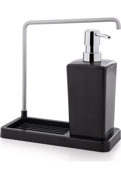 Primanova Askılı Mutfak Sıvı Sabunluk Siyah