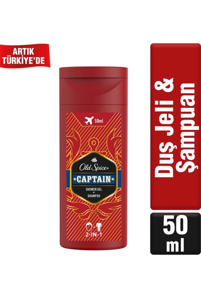 Old Spice Duş Jeli & Şampuan 50 ml Captain Old Spice Duş Jeli & Şampuan 50 ml Captain