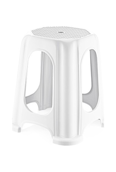 Plastart Hasır Tabure Beyaz