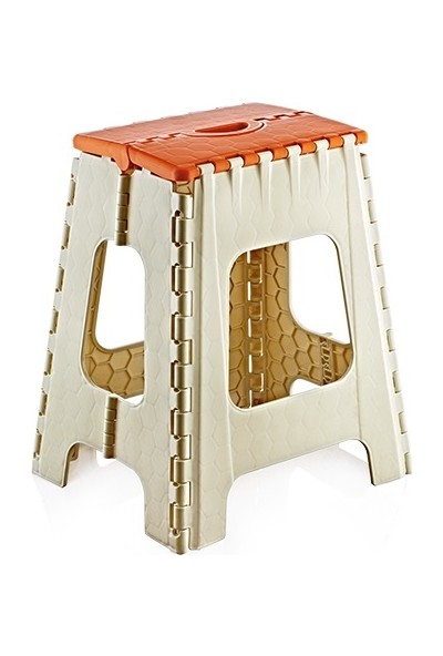 Plastart Katlanır Büyük Tabure Turuncu