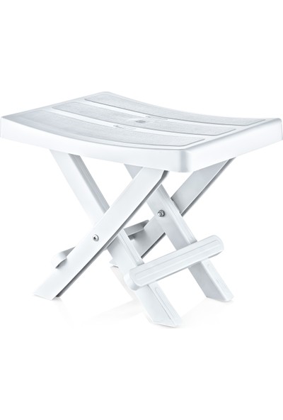 Plastart Katlanır Tabure Beyaz
