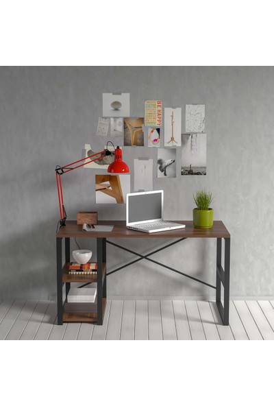 Evdemo Sude Metal Çalışma Masası Ceviz