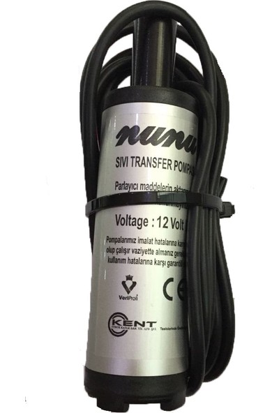 Nunu Sıvı Transfer Pompası 12 Volt Küçük