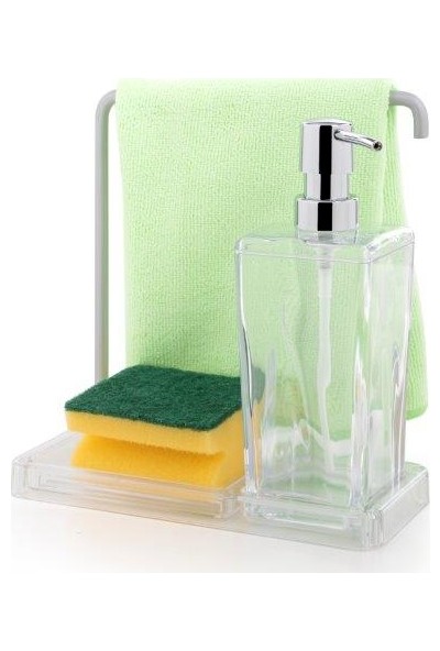 Primanova Luna Askılı Mutfak Sıvı Sabunluk Şeffaf