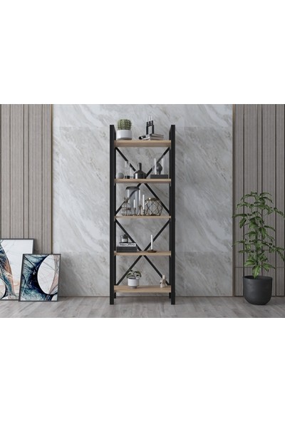 Metalia Gm184 Golf 5 Raflı Kitaplık