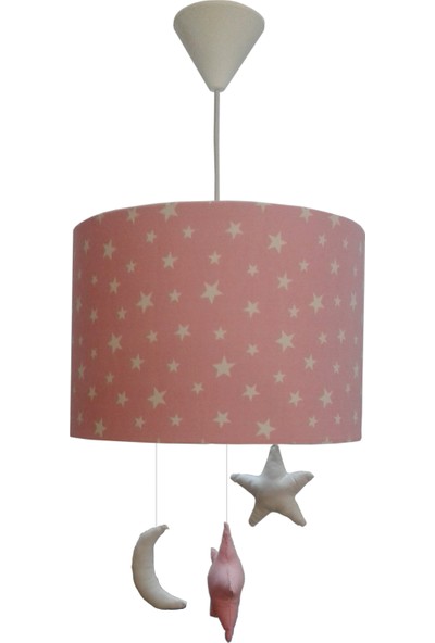 Ege Light Pembe Yıldızlı Süslü Çocuk Genç Bebek Odası Avize Tekli Sarkıt Ege Light Pembe Yıldızlı Süslü Çocuk Genç Bebek Odası Avize Tekli Sarkıt
