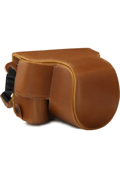 MegaGear Canon EOS M6 Mark II (15-45mm) Suni Deri Kamera Çantası