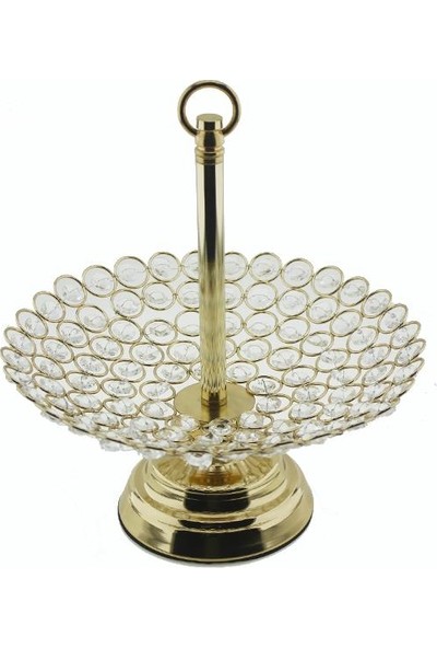 Mutlu Adım Taşlı Şekerlik Sunum Ayaklı Tepsisi