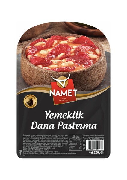 Namet Dana Dilimli Yemeklik Pastırma 200 gr Fiyatı